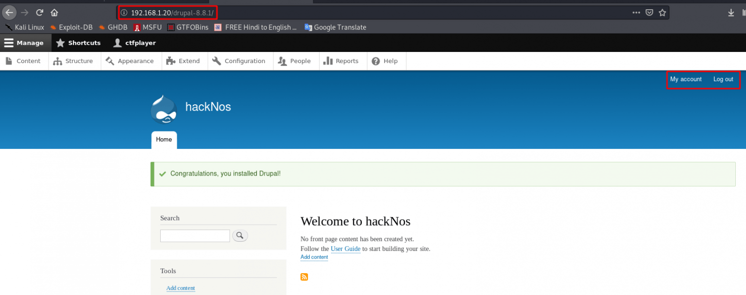 Drupal Install Apache Server Hacknos For Ctf Lab