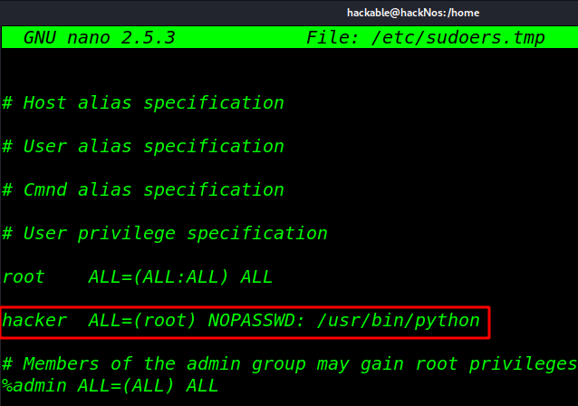Perl Python Ruby Privilege Escalation Hacknos Sudo Rights