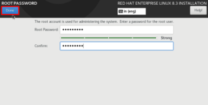 Red Hat Server Installation VirtualBox - RHEL 8.3 installation