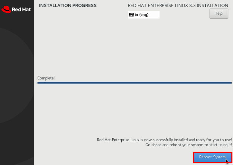 Red Hat Server Installation VirtualBox - RHEL 8.3 installation