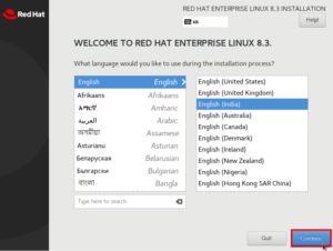 Red Hat Server Installation VirtualBox - RHEL 8.3 installation