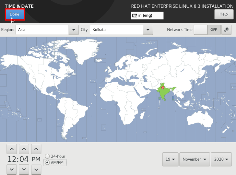 Red Hat Server Installation VirtualBox - RHEL 8.3 installation