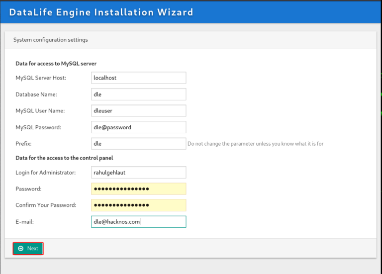DataLife Engine Installation - Data Life Engine Demo Install
