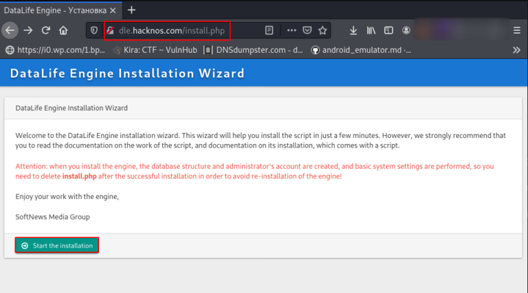 DataLife Engine Installation - Data Life Engine Demo Install